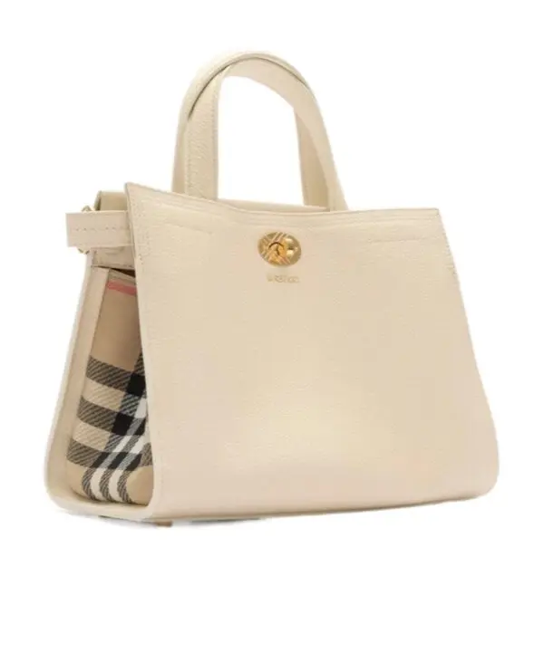 Burberry Mini Check Cotswolds Tote - Soap Beige
