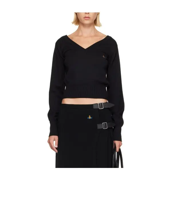 VIVIENNE WESTWOOD Beatrice V-neck Knitted Sweater
