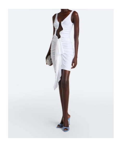 Christopher Esber Salacia Ruched Jersey Mini Dress - White