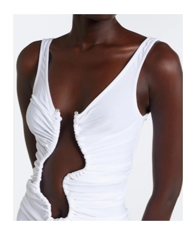 Christopher Esber Salacia Ruched Jersey Mini Dress - White