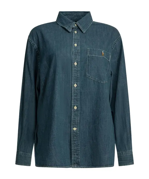 Polo Ralph Lauren Big-fit Casual Shirt With Logo - Wash-blue