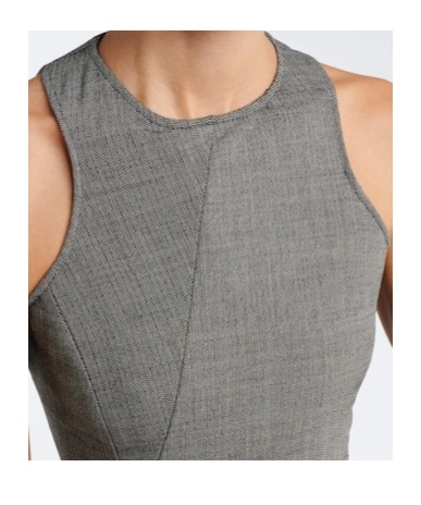 Magda Butrym Herringbone Pleated Peplum Wool-blend Top