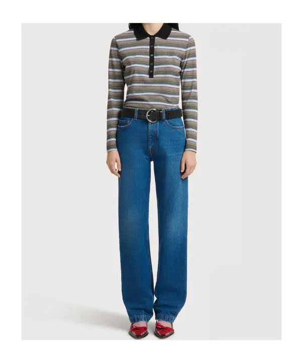 Marni Logo-patch Straight-leg Jeans