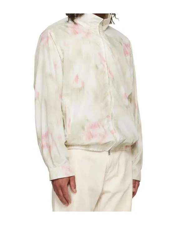 Our Legacy Casino Floral Print Ripstop Zip-up Jacket - Nude