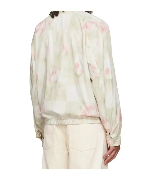 Our Legacy Casino Floral Print Ripstop Zip-up Jacket - Nude