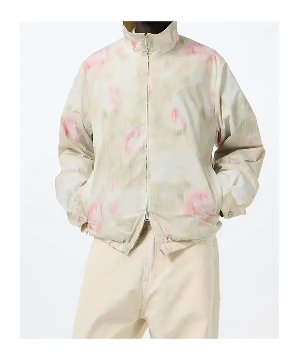 Our Legacy Casino Floral Print Ripstop Zip-up Jacket - Nude