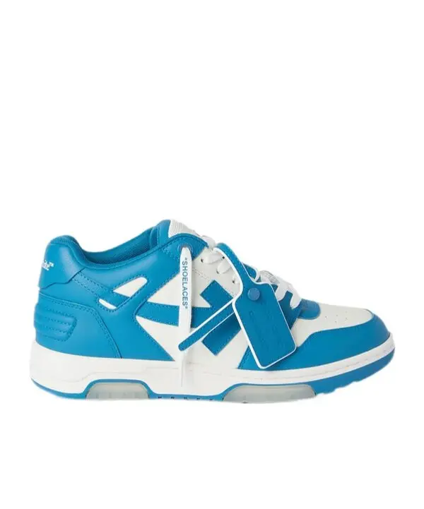 Off-White Round-toe Sneakers - Blue/white