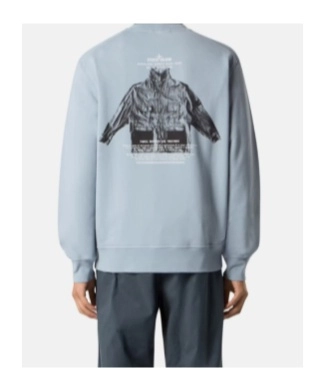 Stone Island Regular Fit Crewneck Sweatshirt With Archivio Print