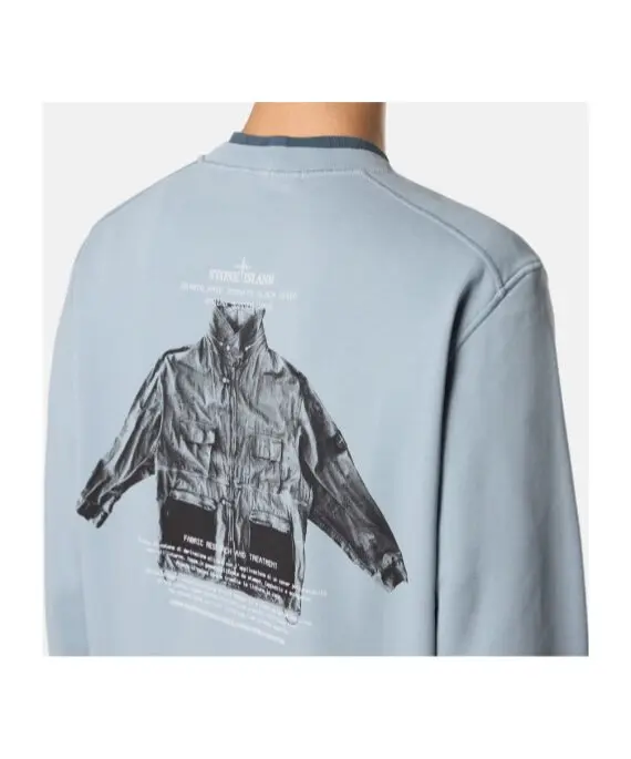 Stone Island Regular Fit Crewneck Sweatshirt With Archivio Print