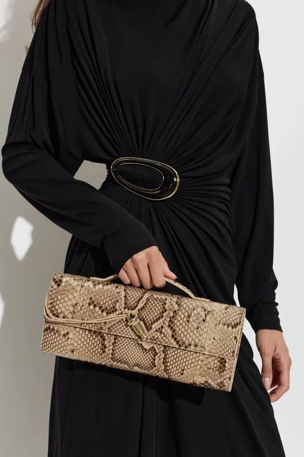 Bottega Veneta Andiamo Clutch - Brown