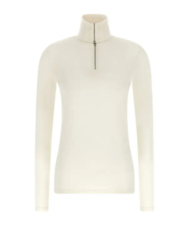 JIL SANDER Half-zip Sweater - White
