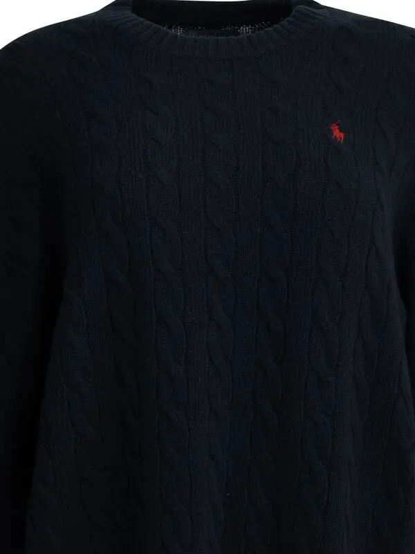 Polo Ralph Lauren Cable-knit Mini Dress With Embroidered Logo
