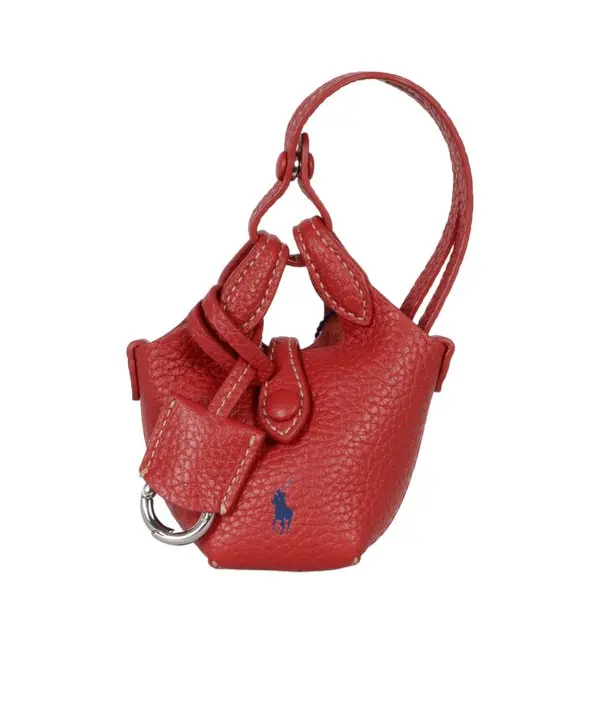 Polo Ralph Lauren Mini Bucket Bag Keyring - Red