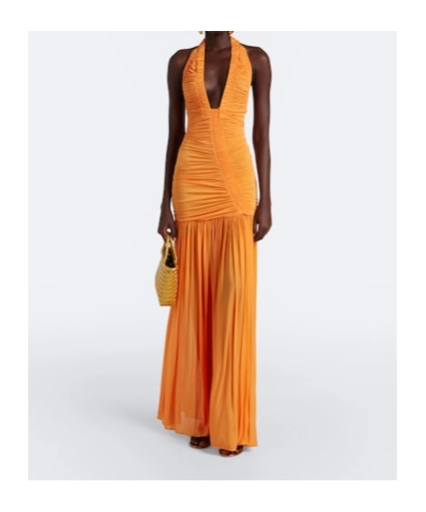 Christopher Esber Orion Ruched Halterneck Gown