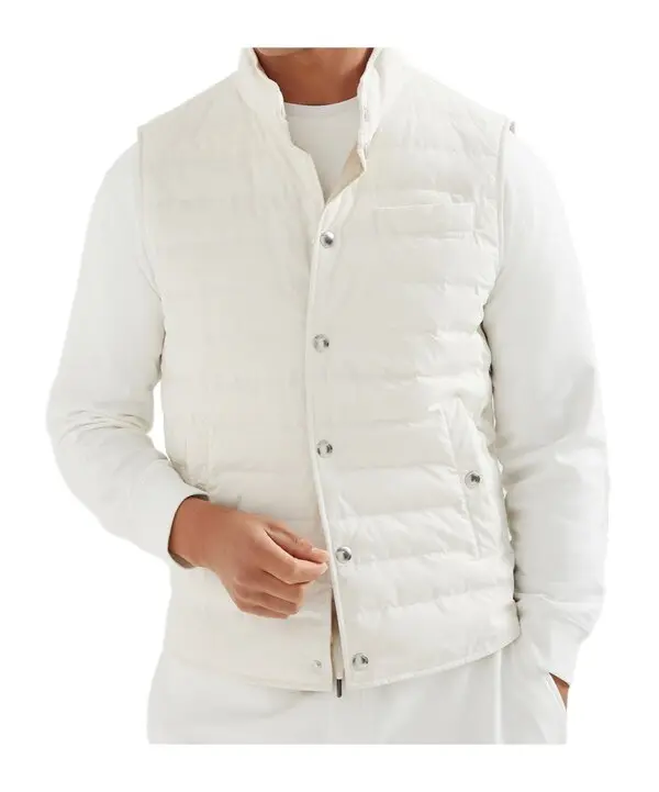 Brunello Cucinelli Quilted Sleeveless Down Jacket - Off White
