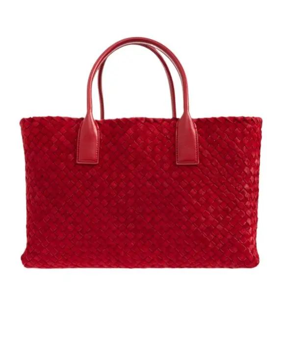 Bottega Veneta Woven Handbag - Red