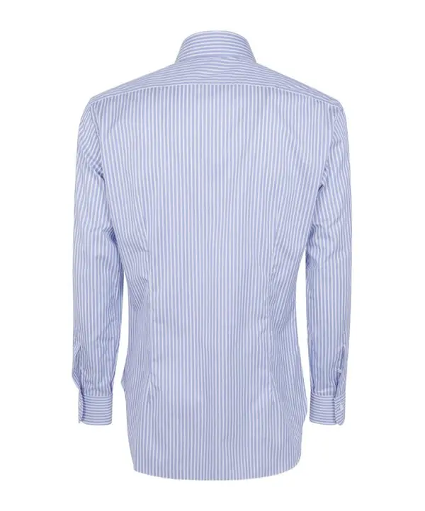 BARBA NAPOLI Striped Shirt - Light Blue