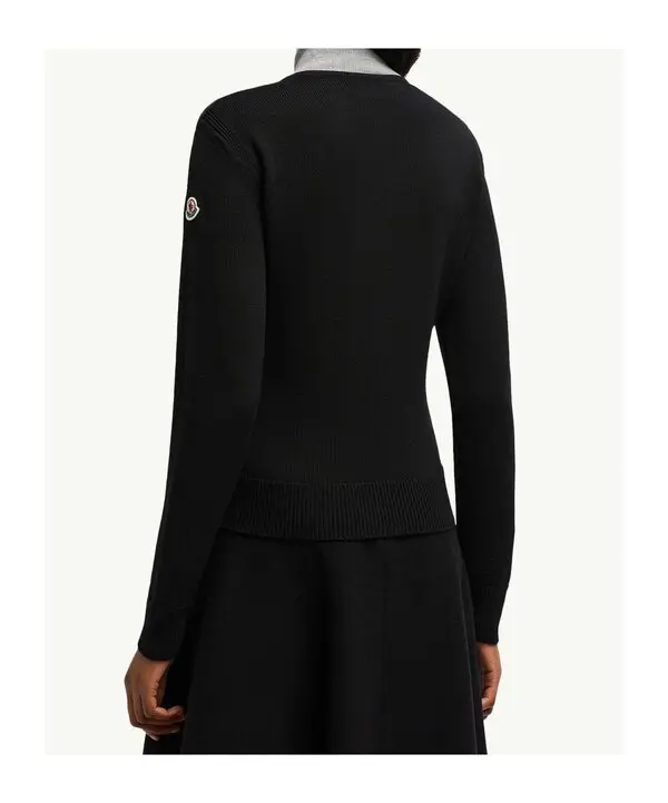 Moncler Logo Patch Quilted Cardigan