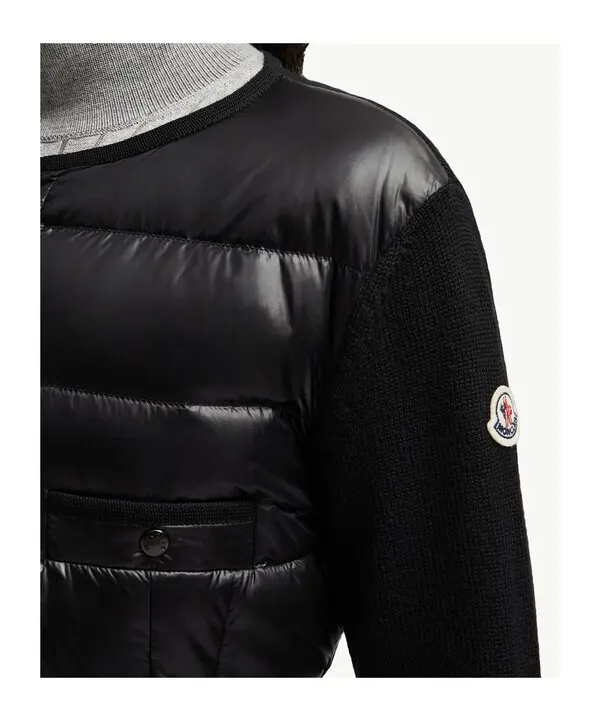 Moncler Logo Patch Quilted Cardigan
