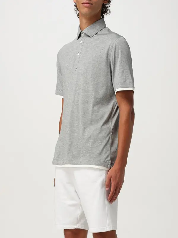 Brunello Cucinelli Contrast-trim Short-sleeved Polo Shirt