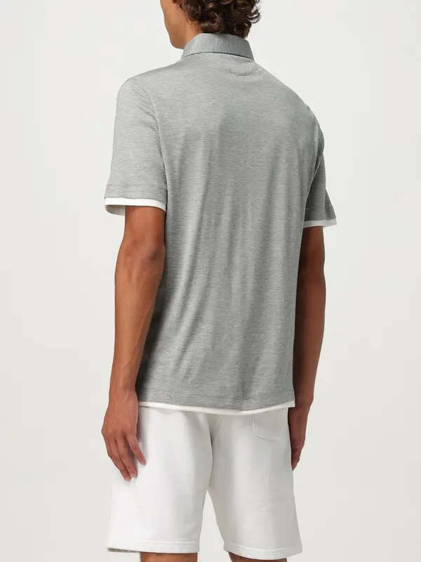 Brunello Cucinelli Contrast-trim Short-sleeved Polo Shirt