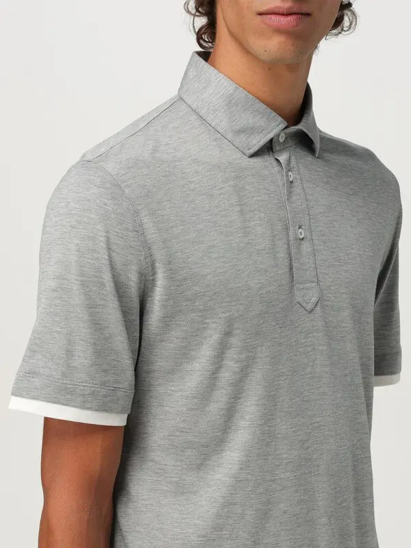 Brunello Cucinelli Contrast-trim Short-sleeved Polo Shirt