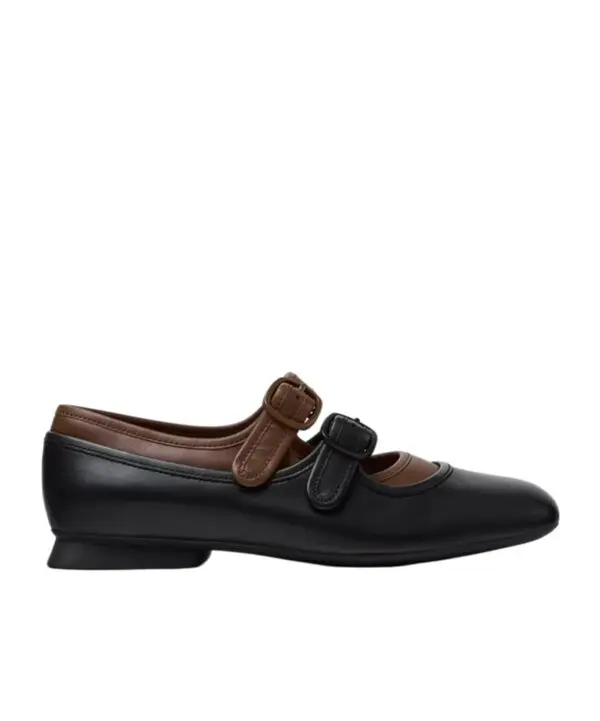Camper Leather Ballerinas For Women - Black