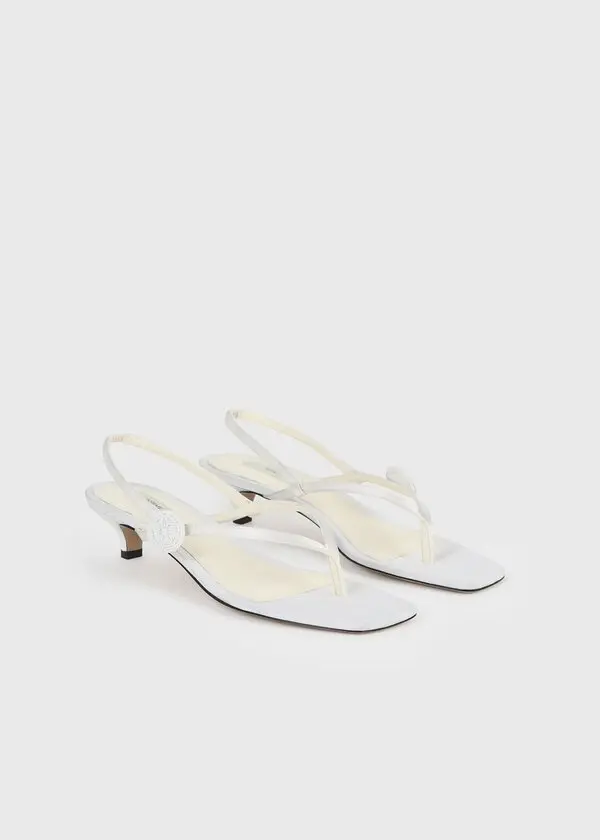 TOTEME Slingback Satin Flip Flops