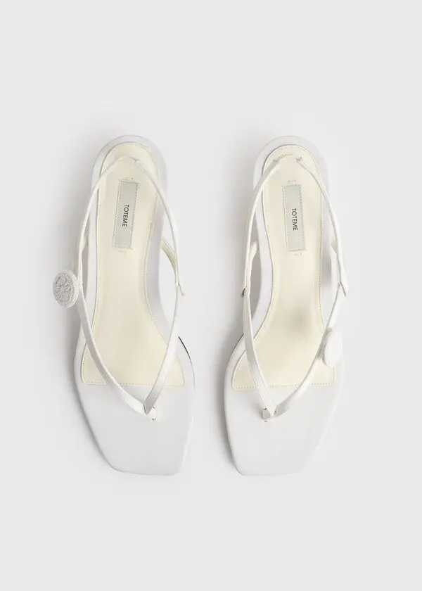 TOTEME Slingback Satin Flip Flops
