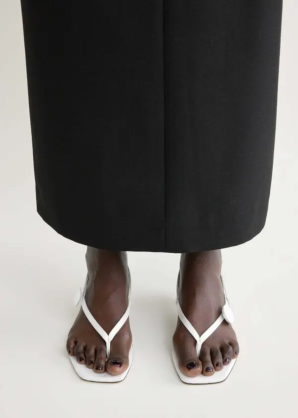 TOTEME Slingback Satin Flip Flops