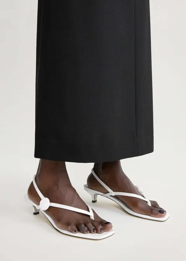 TOTEME Slingback Satin Flip Flops