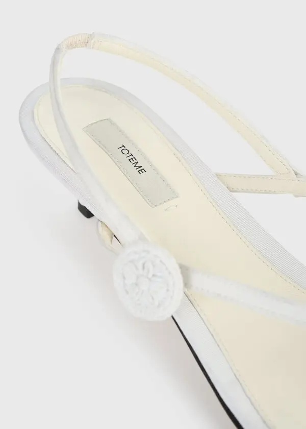 TOTEME Slingback Satin Flip Flops
