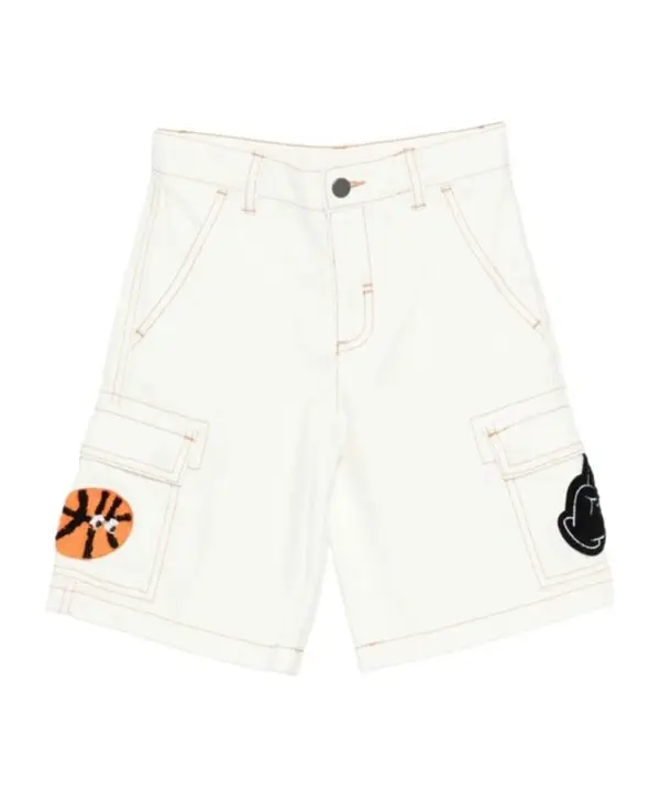 Stella McCartney Appliqué Cargo Shorts - White