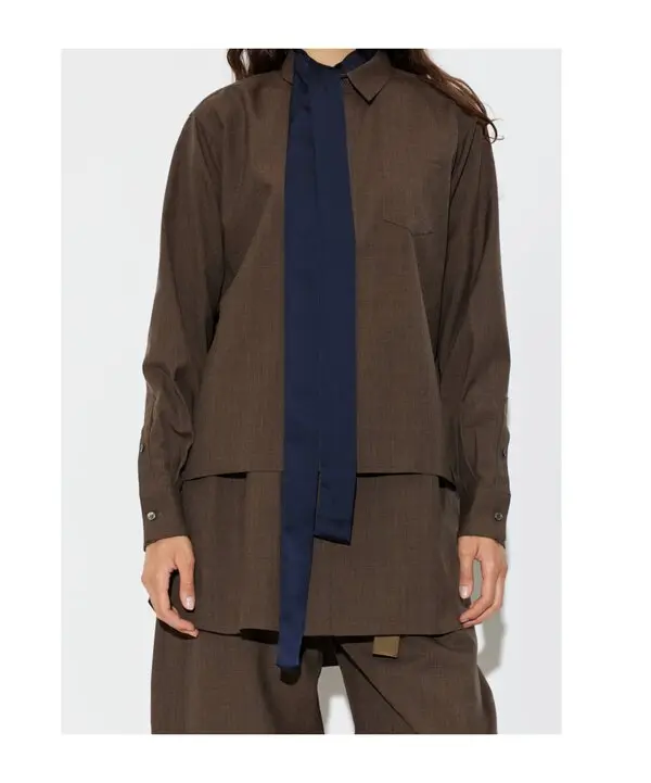 Sacai Wool Shirt Dress