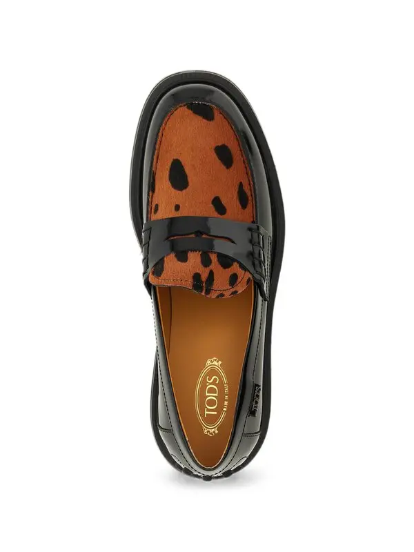 TOD'S Animal-print Gommini Loafers