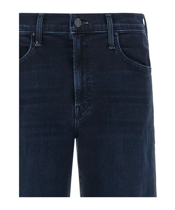 MOTHER The Mid Rise Rambler Zip Ankle Jeans - Blue