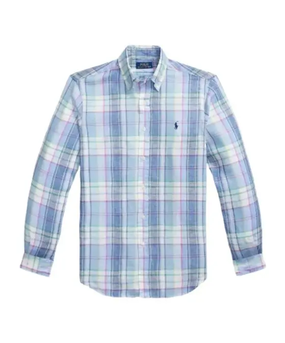 Polo Ralph Lauren Checked Linen Shirt - Blue