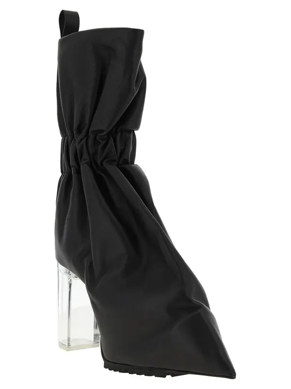 Rick Owens Pull On Cuffed Taquito Ankle Boots