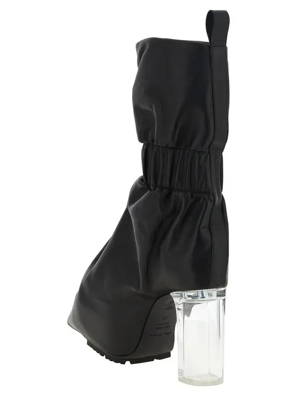 Rick Owens Pull On Cuffed Taquito Ankle Boots