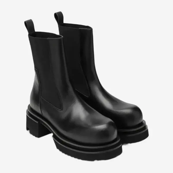 Rick Owens Beatle Gabe Leather Chelsea Boots - Black