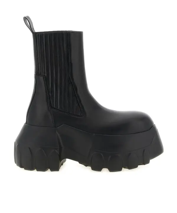 Rick Owens Tower Beatle Mega Tractor Ankle Boots - Black
