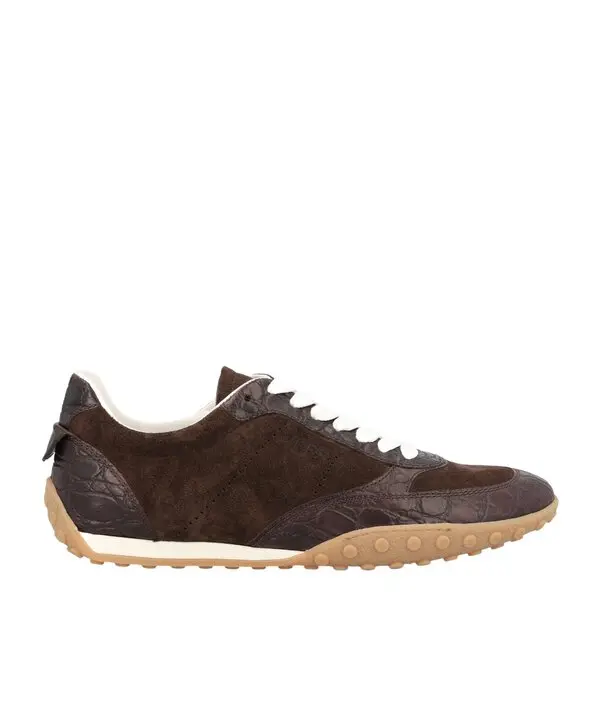 TOD'S Embossed Lace-up Sneakers - Black