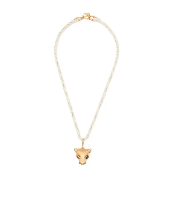 FORTE_FORTE Sculptural Panther-head Pendant Necklace - Gold