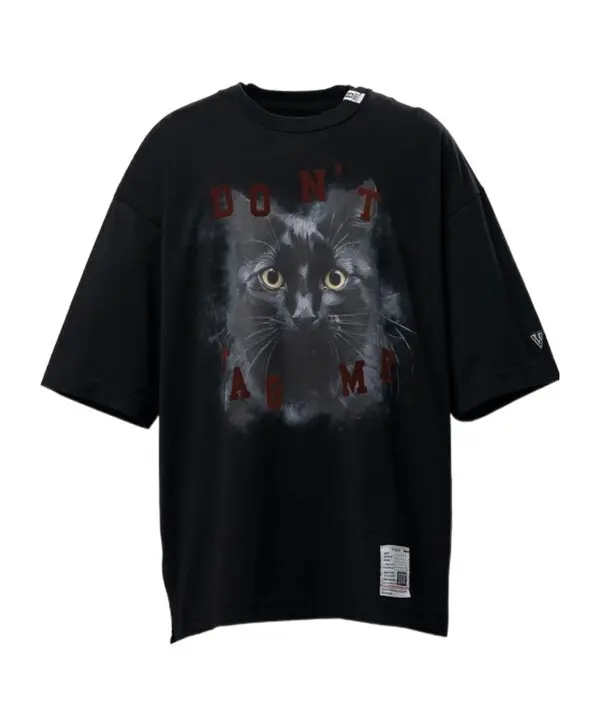 Mihara Yasuhiro Cat-printed T-shirt - Black