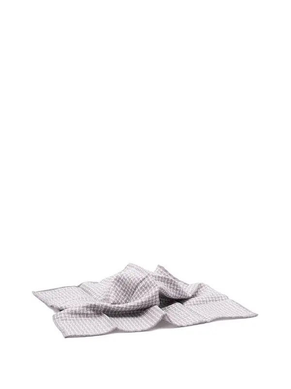 Brunello Cucinelli Patterned Pocket Square Scarf - White