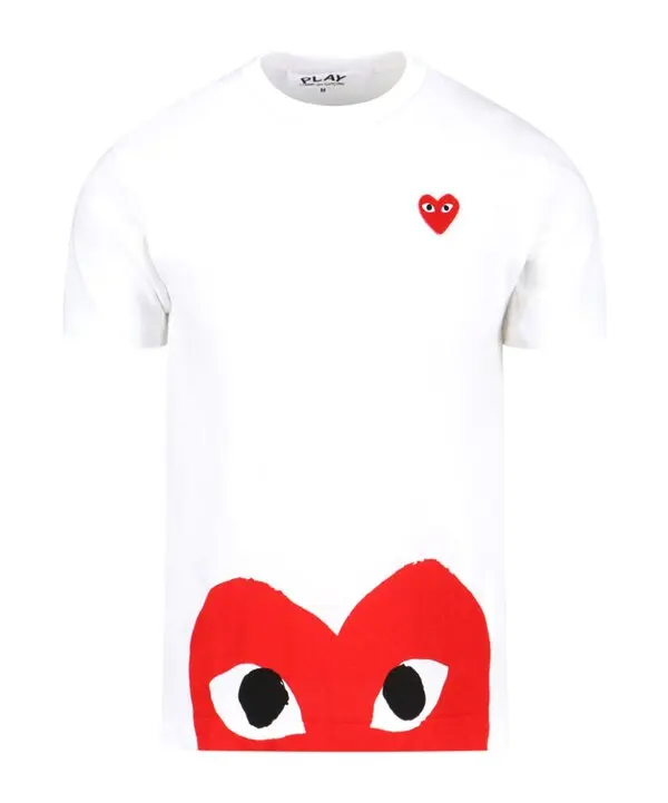Play Comme Des Garcon Short-sleeved T-shirt - White