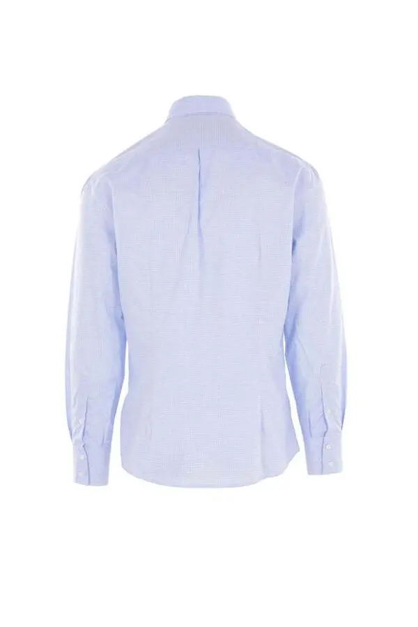 Brunello Cucinelli Striped Curved Hem Shirt