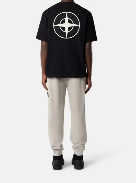 Stone Island Logo Printed Crewneck T-shirt