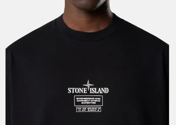 Stone Island Logo Printed Crewneck T-shirt