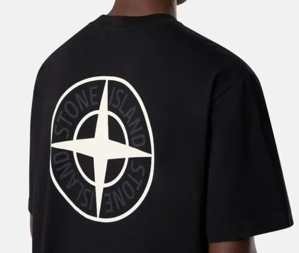 Stone Island Logo Printed Crewneck T-shirt